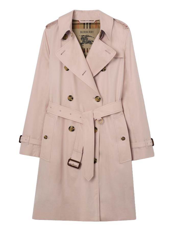 BURBERRY Burberry Mid-Length Tropical Gabardine Kensington Trench Coat